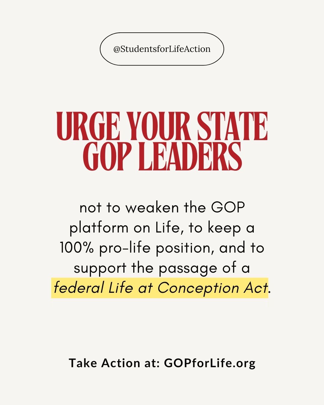 Students for Life Action Launches GOP FOR LIFE Initiative, Calling on ...